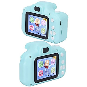Luqeeg Kids Digital Camera - 2.0 Inch IPS Screen, Rechargeable Video Camera for Boys Girls, Portable Selfi Cameras with Silicone Case, Support Recordings, Videos and Play Games, 32GB Card