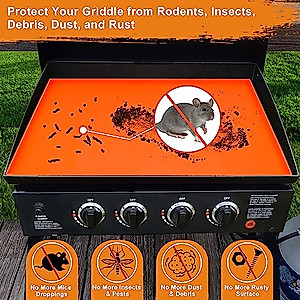 HEYYUMI Griddle Mat for 36" Blackstone Grill,36 Inch Heavy Duty Food Grade Silicone Grill Cover Mat Top Cover,Protect Your Grill from Rodents, Insects, Debris and Rust,Reusable BBQ Grill Mat