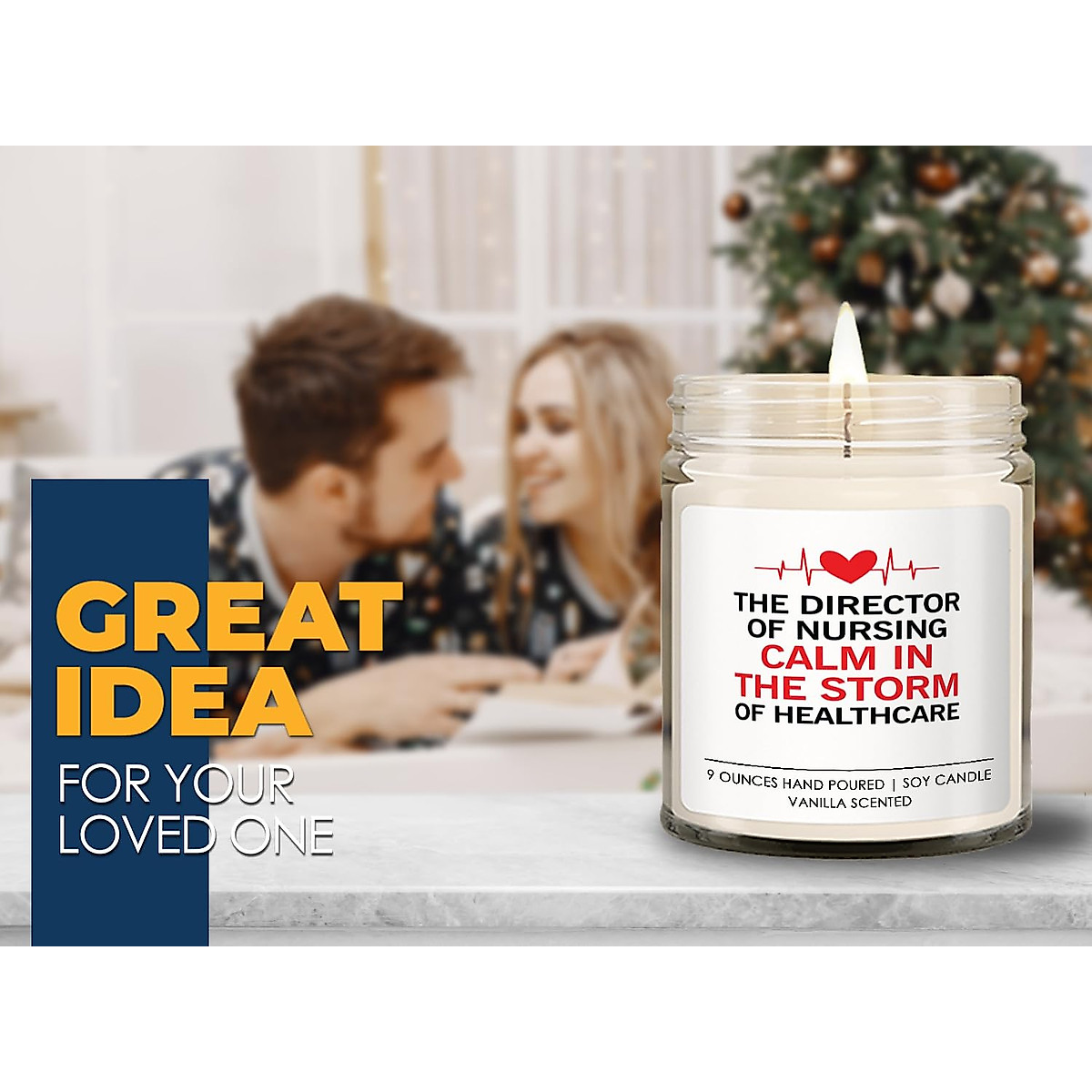 Flairy Land Nurse Director Vanilla Candle - Calm in Storm - Labor Clinical Certified Nursing Assistant Surgica Oncology Practitioner