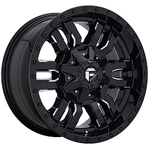 FUEL 1PC SLEDGE GLOSS BLACK MILLED SLEDGE 20x9 8x165.10 GLOSS BLACK MILLED (1 mm) AUTOMOTIVE RIM