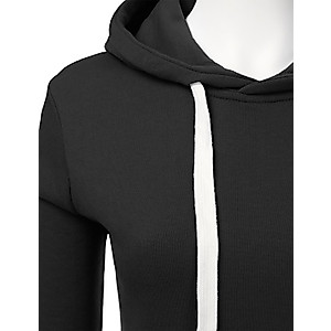 DOUBLJU Basic Lightweight Pullover Sweater Top Essential Comfy Casual Hoodie Sweatshirt for Womens Clothes with Plus Size