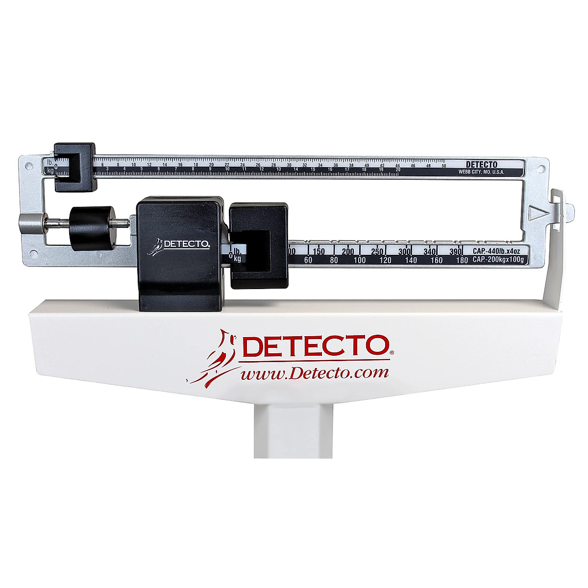 DETECTO 337 Mechanical Physician Beam Scale Without Height Rod, Dual Reading KG/LB