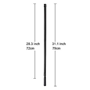 Bingfu Dual Band VHF UHF 136-520MHz 18.5 inch Foldable CS Tactical SMA Female Ham Radio Antenna with 3 feet Extension Relocation Cable for Kenwood Baofeng BF-F8HP UV-5R UV-82 BF-888S GT-3 Ham Radio