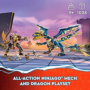 LEGO NINJAGO Elemental Dragon vs. The Empress Mech 71796 Building Toy Set, Features a Dragon, Mech, Ninja Flyer and 6 Minifigures, Gift for Boys and Girls Ages 9+ Who Love Ninja Warriors