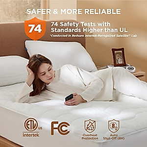 Bedsure Heated Mattress Pad Queen - Bed Warmer with Memory & Preheat Function, 12-Hour Auto Off & 10 Heat Settings with Dual Controller, Fast Heating, Coral Fleece Electric Mattress Pad Queen, 60"x80"