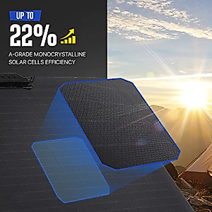 ATEM POWER Monocrystalline 55W Flexible Solar Panel 245° Bendable 12V Portable Solar Charger with Uneven Surfaces Lightweight for RV Tent Roof Boat Cabin Marine Camping