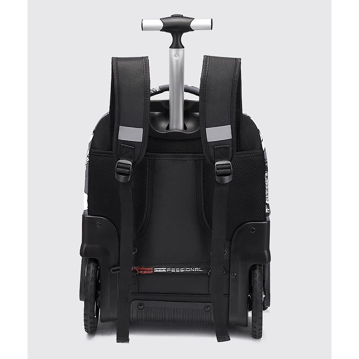 Rolling Backpack,Large Rolling Laptop Bag with Wheels for Women Adults,22inch Waterproof large Travel Laptop Backpacks,Carry On Luggage,Roller Wheeled Backpack Trolley Pack Office City (22inch, Black)