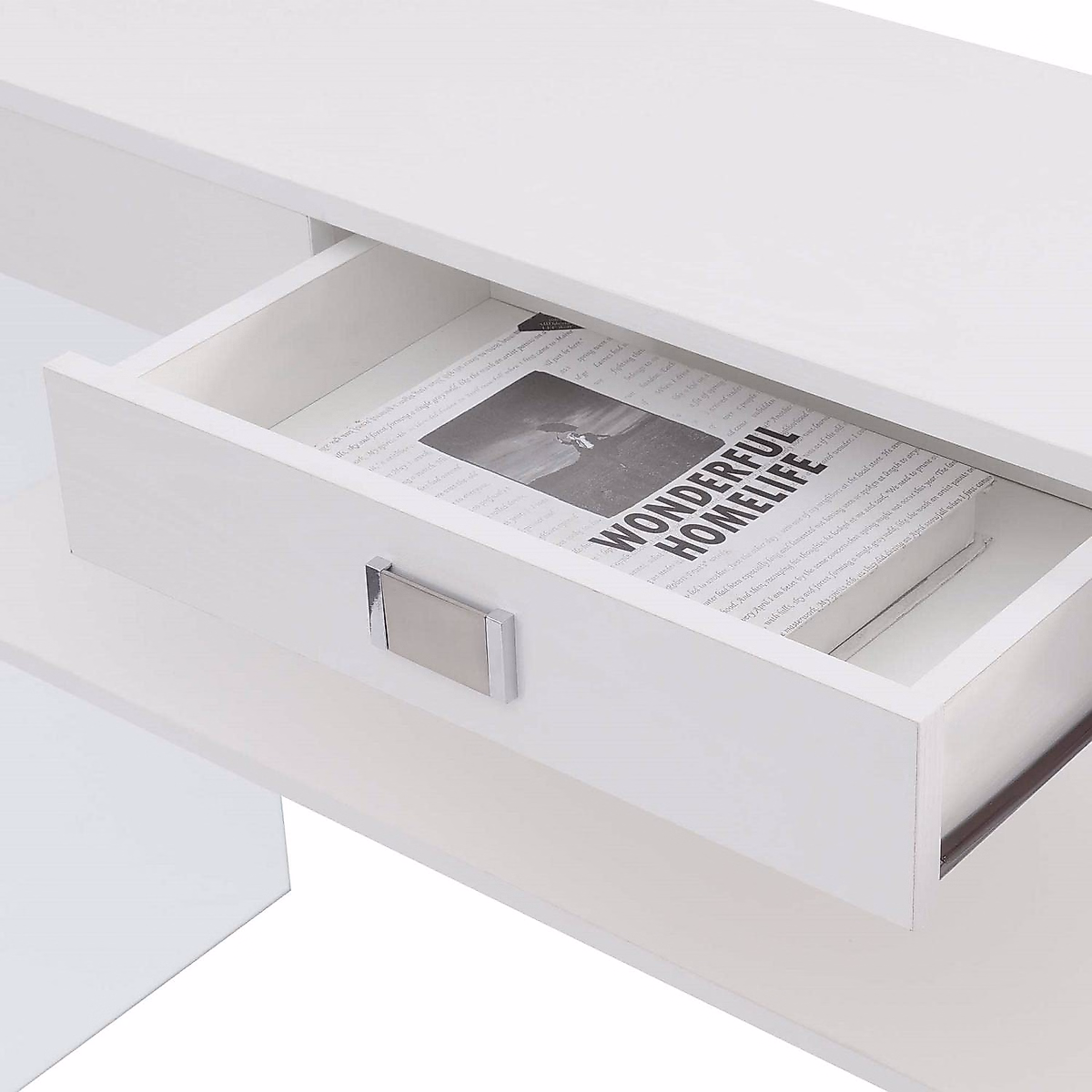 Convenience Concepts SoHo 1-Drawer Console Table, White