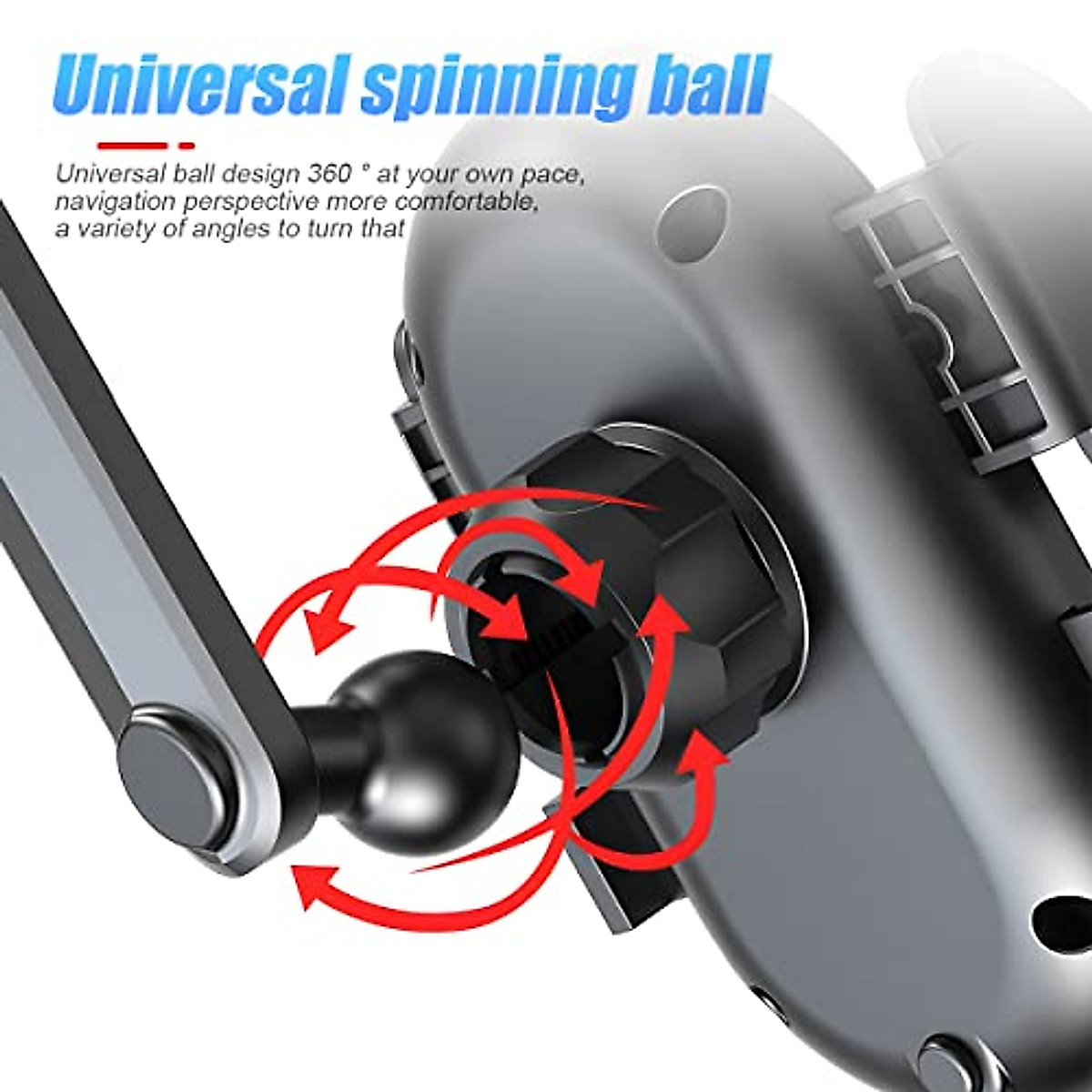 Rearview Mirror Phone Holder for Car, New Upgraded Car Cell Phone Holder, 360 Rotatable and Adjustable Anti-Shake Car Phone Holder Mount for iPhone 14 13 Pro Max, Most Mobile Phones & Vehicles