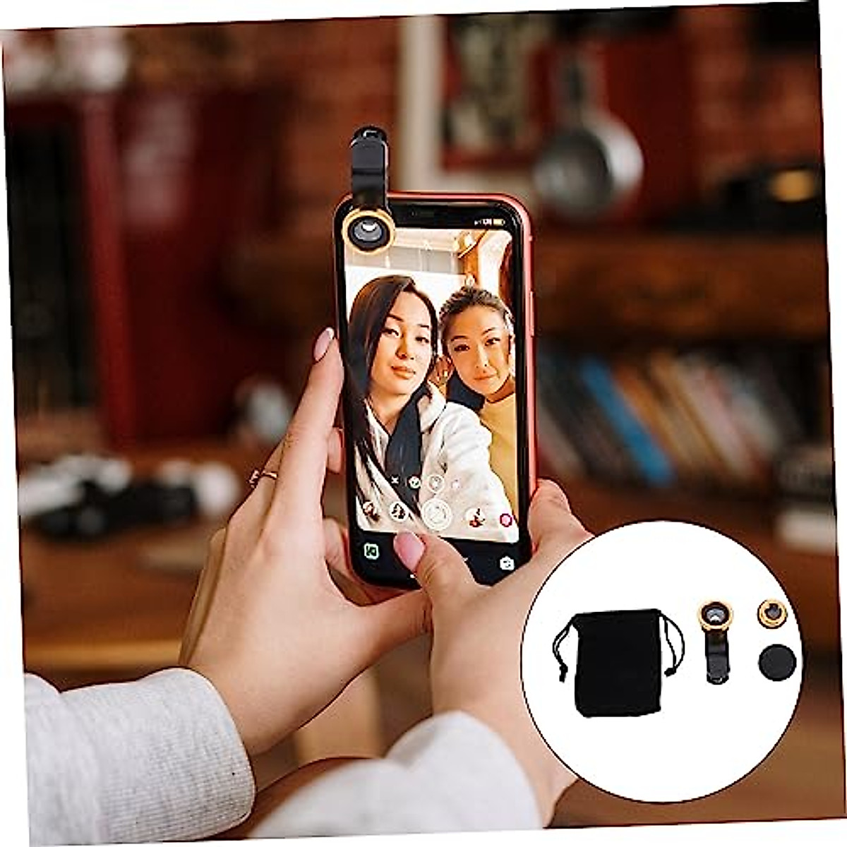 UKCOCO 2 Sets Mobile Phone Fisheye Lens Fish Eye Phone Universal Phone Camera Lens Clip on Fisheye Lens Fish Eye Lens for Camera Smart Phones Camera Accessories Camera Lens Kit Macro Lens