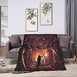 Ckewfaz Throw Blanket Soft Sofa Flannel Blanket Living Room Bedroom Blanket 50"x40"