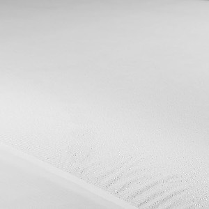 Flash Furniture Capri Comfortable Sleep Premium Fitted Waterproof, Vinyl Free Mattress Protector - Comfortable, Breathable, Quiet, Quilted Fabric Protection - Full, White