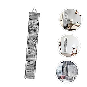 COHEALI Roll Vinyl Roll Wall Mount Organizer Wall Mount Clothes Rack Portable Clothes Rack Vinyl Organizer Pouch Vinyl Rolls Storage Rack Wall Vinyl Roll Holder Oxford Cloth Grey Dog Gift