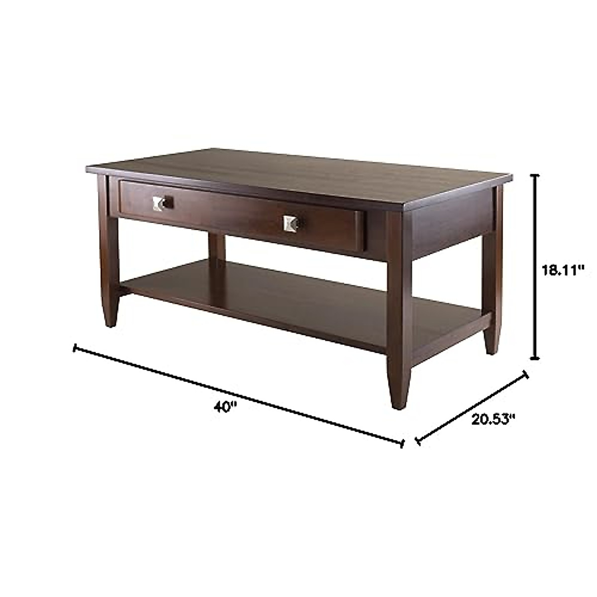 Winsome Richmond Occasional Table, Antique Walnut