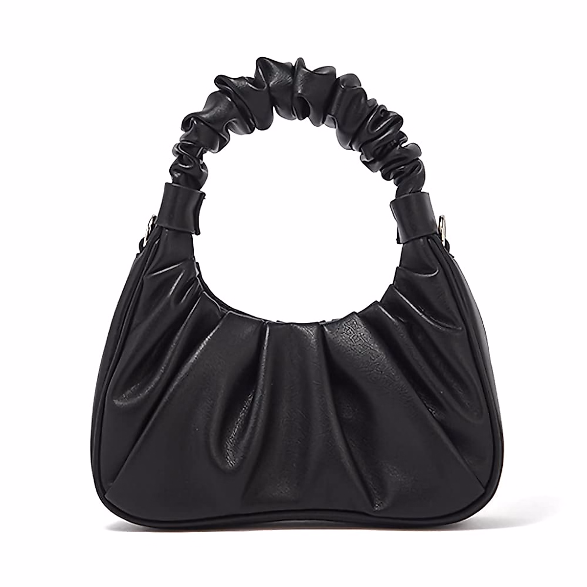 Purse Vintage Retro Shoulder Bag Vegan Leather 90s Rachel Bag Mini Purse Fashion Bag Chic… (Midnight Black)