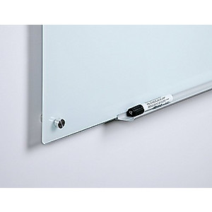 Audio-Visual Direct Magnetic White Glass Dry-Erase Board Set - 23 5/8 x 35 1/2 Inches -