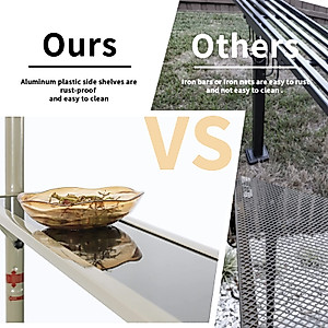 CROWN SHADES Grill Gazebo 8 x 5 Double Tiered Outdoor BBQ Gazebo Canopy with Two Handy Shelves (Beige)