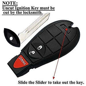 3 Button Key Fob for Dodge Charger , Challenger, Grand Caravan, RAM 1500 2500 3500,Keyless Entry Remote Replacement Fit for Chrysler Town and Country,Chrysler 300 with 433MHZ FCC ID M3N5WY783X (2PCS)