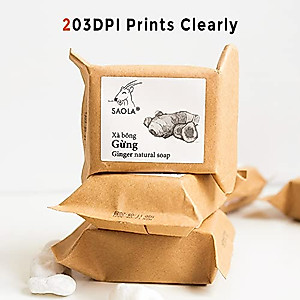 Phomemo M220 Label Printer, Portable Barcode Printer, 3.14 Inch Bluetooth Thermal Label Maker for Barcodes, Name, Address, Clothing Labeling, for Office Home,Compatible with Phones and Some PC Orange