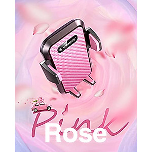 VANMASS Universal Car Phone Mount,【Patent & Safety Certs】 Upgraded Handsfree Dashboard Stand, Phone Holder for Car Windshield Vent, Compatible iPhone 14 13 12 11 Pro Max Xs XR X, Galaxy (Pink)