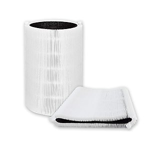 PUREBURG Blue Pure 411 True HEPA Replacement Filters Compatible with Blueair Blue Pure 411 Air Purifiers Part Number SF411PACF102174/100929,H13 Activated Carbon 2-IN-1 Air Clean,2-Pack