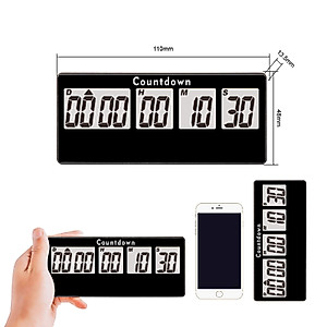 Jayron Retirement Timer 9,999 Days Digital Countdown Timer Loud Alarms,Magnet Adsorption Stopwatch Timer Battery Operated Replaceable,for Event Reminder Pregnancy Wedding Kitchen(Black)