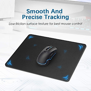 Mouse Pad 9.5×8.0×0.12 inches Premium-Textured Non-Slip Rubber Base Mouse Mat Mousepad for Office & Home, Black (3 Pack)