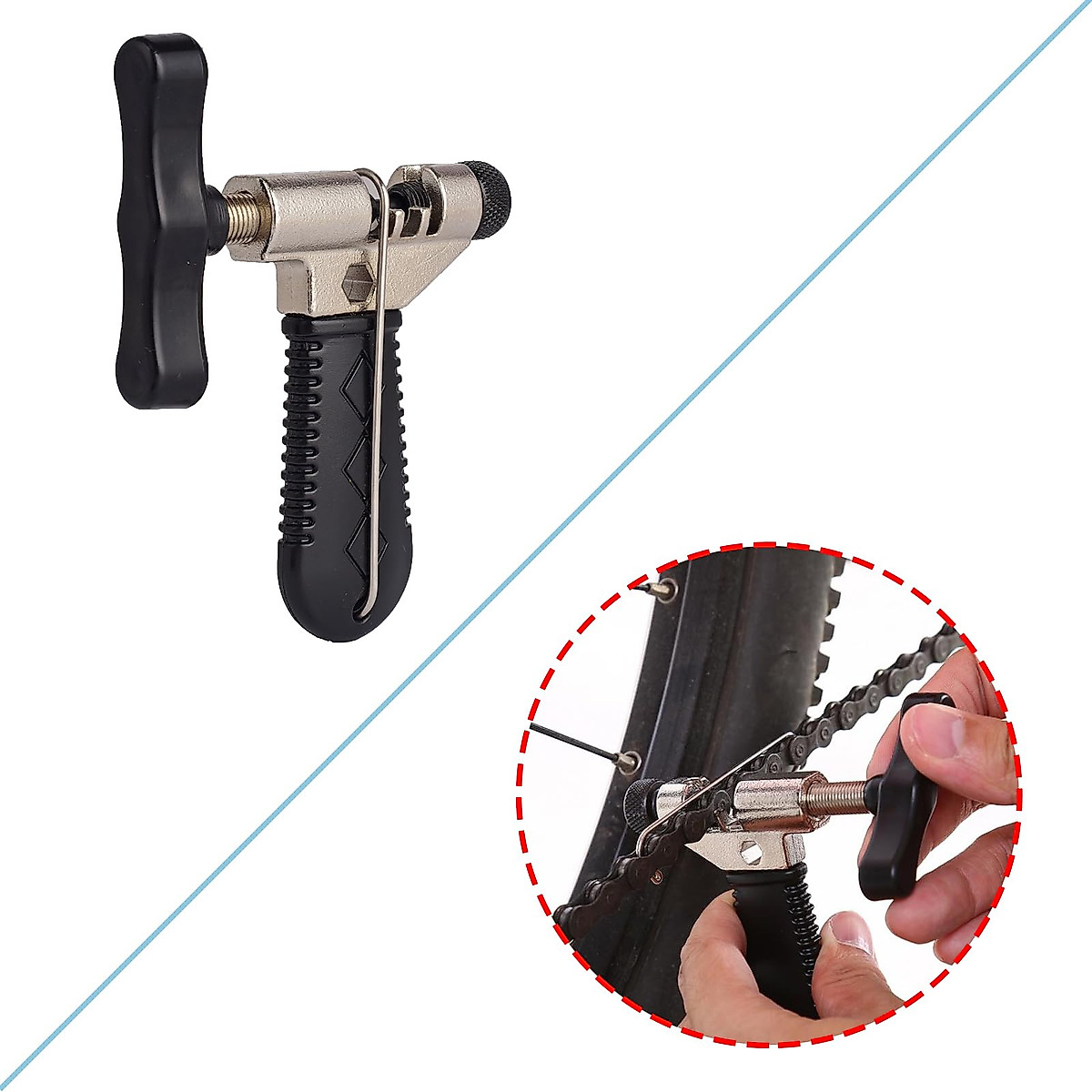 COTOUXKER Bike Chain Tool, Bicycle Chain Tool with Master Link Plier Chain Breaker and Chain Checker for Bike Chain link Removal Repair