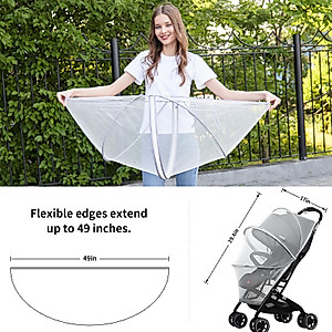DUOMI Mosquito Net for Stroller,Encrypted Stroller Mosquito Net Full Cover with Double Zipper, Breathable & Foldable Netting for Baby Stroller Mosquito Net