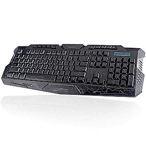 FAIYIWO Excelvan M-200 3 Colors Backlight Wired Gaming Keyboard Fire Cracks FAIYIWO