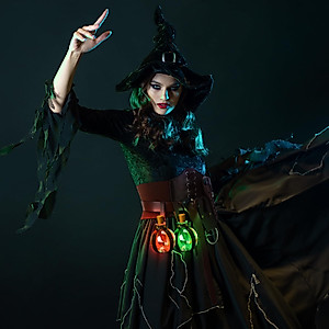 Ramede Halloween Cosplay Accessories Leather Ring Belt Witch Wizard Waist Corset Cork Potion Bottle Medieval Pouch(Brown)