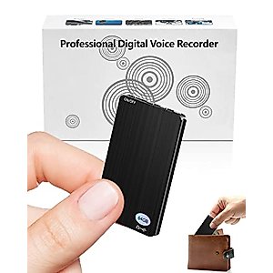 64GB Digital Mini Voice Recorder - PTILOTD Audio Recorder 750 Hours Recording Capacity Audio Recording Device MP3 Records with 60 Hours Battery Time for Work,Lectures, Meetings, Interviews