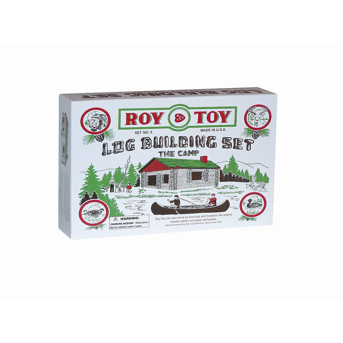 ROY TOY 37 pc Log Camp, Made in The USA, Ages 3 and Up