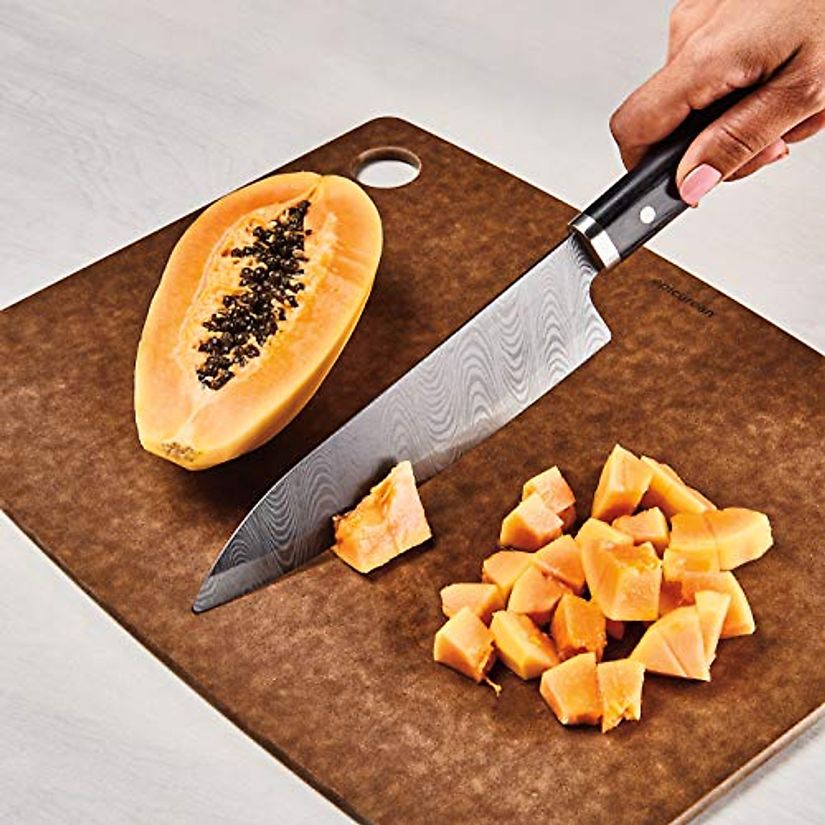 Kyocera Premier Elite Ceramic Chef's Knife with Triple-Riveted Handle, 7", Black