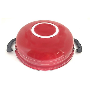 Nonstick Kadhai Indian Kadai Frying Pan Deep Fry Kadhai Deep Fry Pan with Stainless Steel Lid Stir Fry Pan Nonstick All Purpose Pan Cookware Cooking Pan Multi Purpose Pots and Pans (2 Ltr)