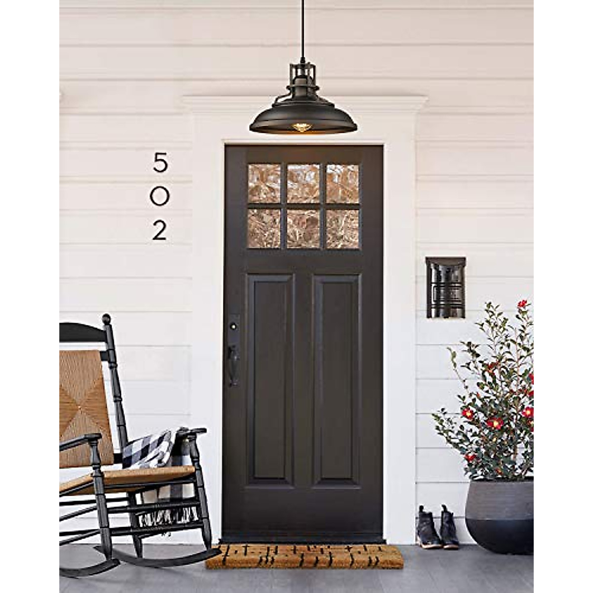 FEMILA Industrial Pendant Lights Fixture,2 Lights Farmhouse Hanging Lights for Kitchen Island,12 inch Oil Rubbed Bronze Finish,4FY15-MP-2PK ORB