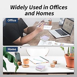 Acrylic Sticky Note Holder, 3 x 3 Crystal Clear Acrylic Notepad Holder Acrylic Sticky Note Dispenser for Dorm Room and Office Desk Organizer