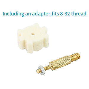 110 Pack Miaozhun .223Cal 5.56mm .300 Blackout Wool Star Chamber Cleaning Pads with Rod Fitting Adapter