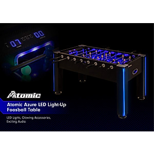 Atomic Azure LED Light Up Foosball Table, 55"