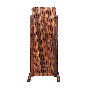 Large Fence,Wood Fence Grid Decoration Telescopic Guardrail Edging Fencing Privacy Fence Indoor Outdoor Garden Fence