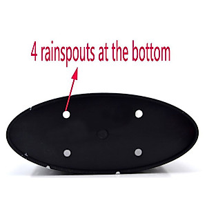 KeepingcooX Universal Oval Knife Block - Easy to Clean & Compact Storage for up to 12 Kitchen Knives with Unique Slot Design to Protect Blades & Secure Safely (Black Oval)