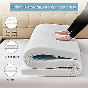 ONLIMET Mattress Topper Queen, 3 Inch Queen Memory Foam Mattress Topper for Body Support & Pressure Relief with Breathable & Removable & Washable Bamboo Fiber Cover Queen Mattress Topper (60X80'')