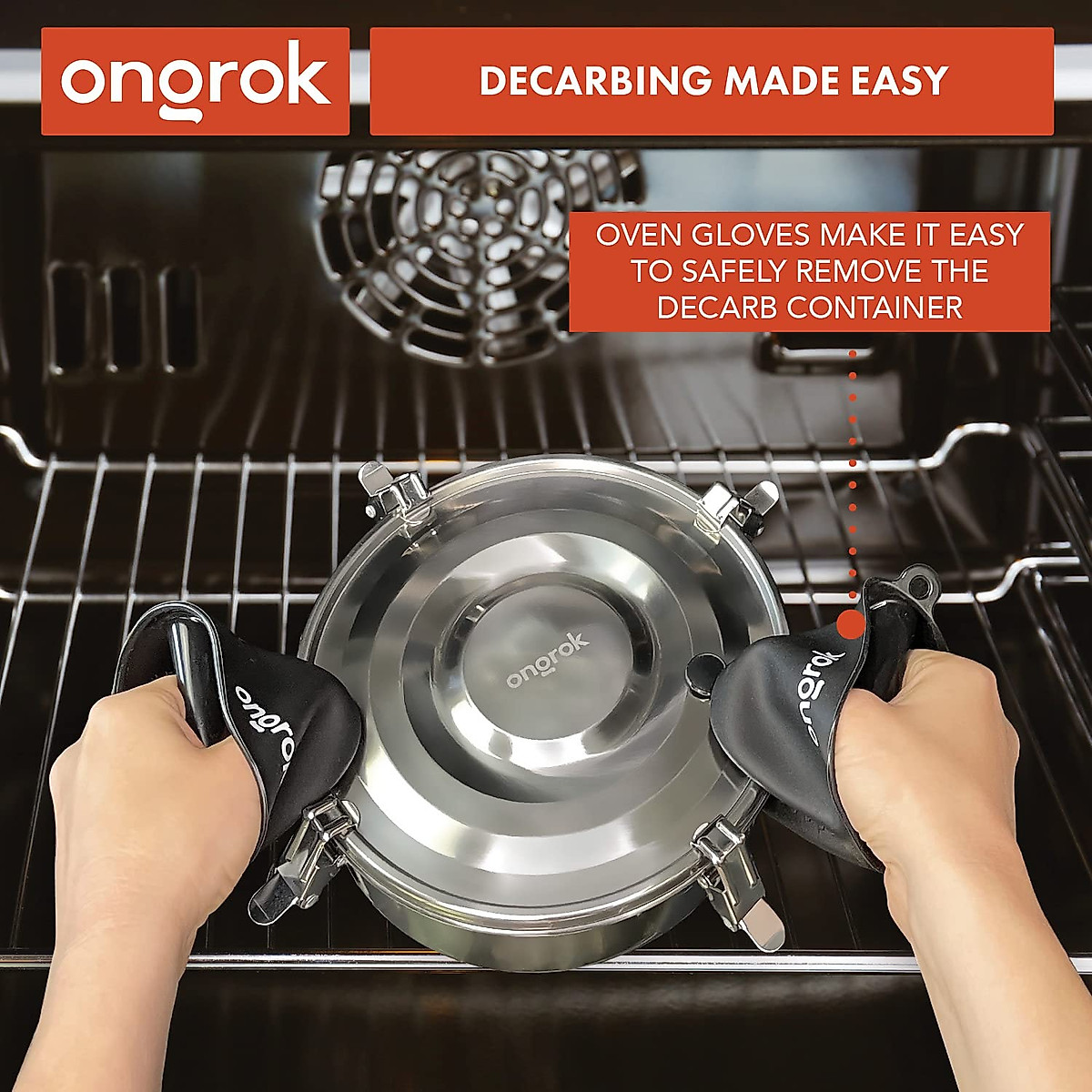 Decarboxylator Box by ONGROK, Stainless Steel, Airtight, Food Grade, Full Manual Decarb Kit with Infusion Accessories, Dishwasher & Oven Safe