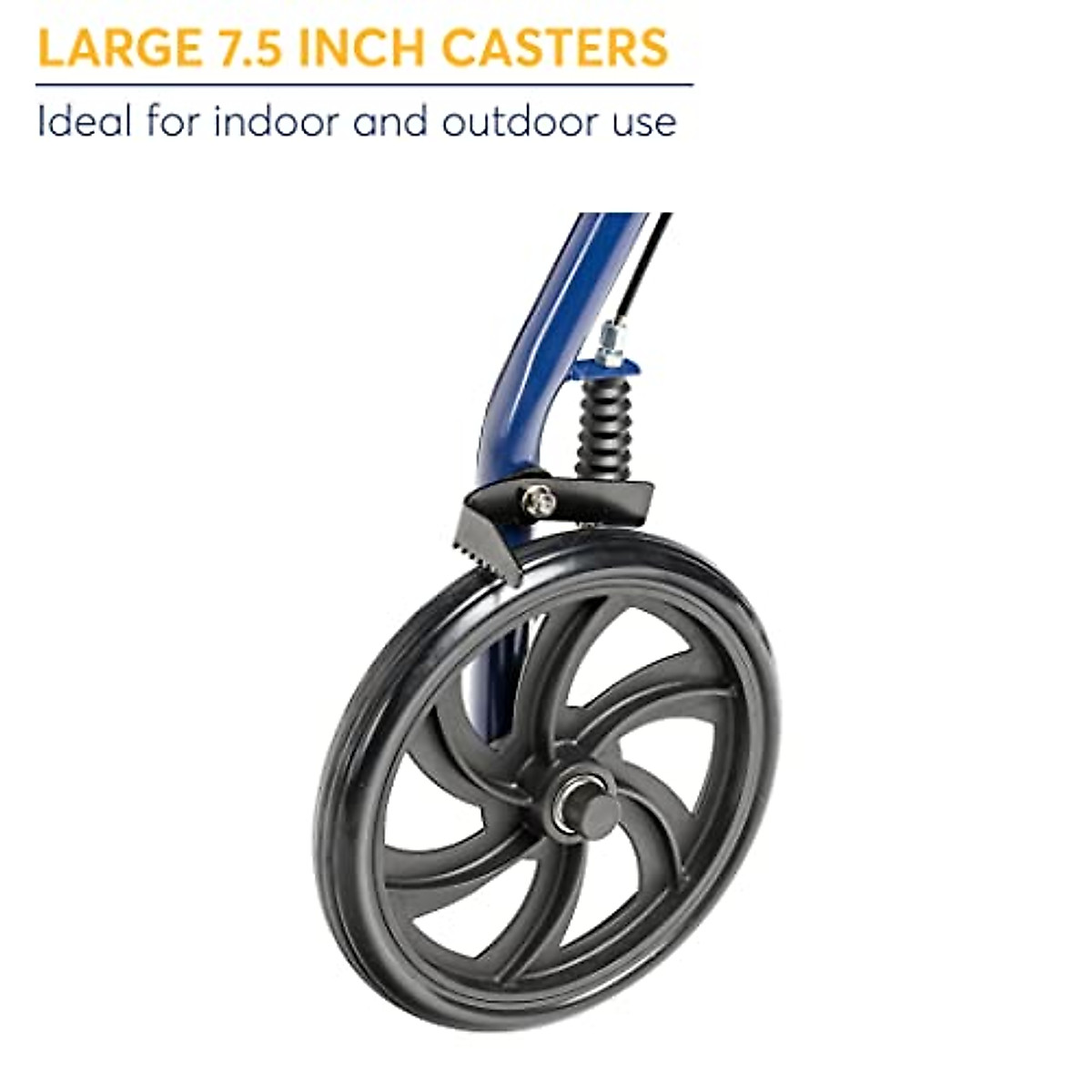 Drive Medical 10257BL-1 4-Wheel Rollator Walker With Seat & Removable Back Support, Blue