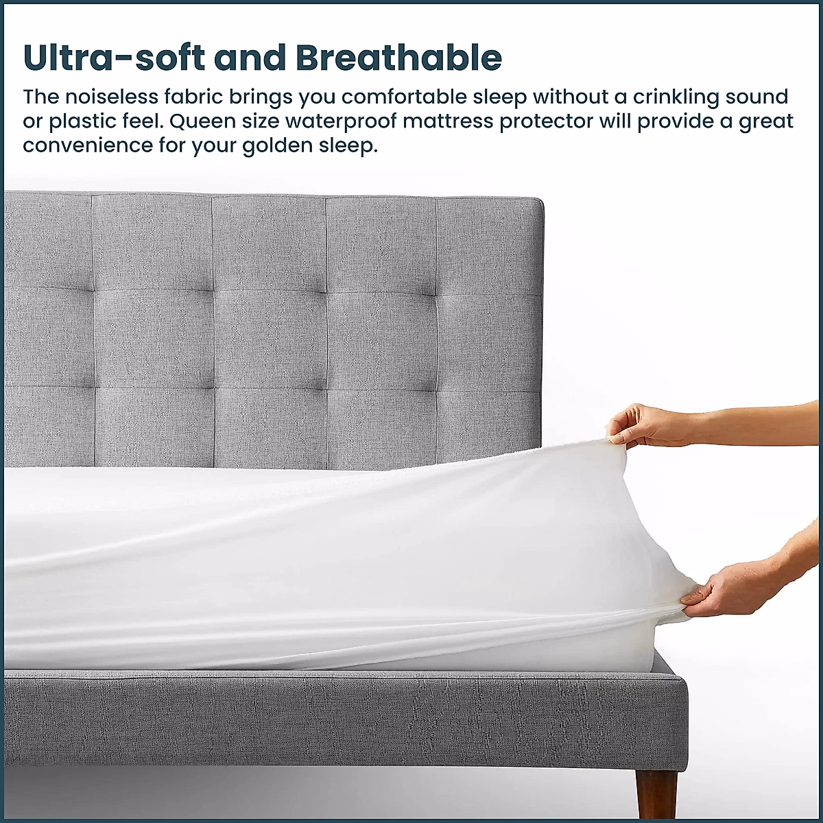 Spring Sleep, Ultra Soft-Premium Zippered Mattress Protector Cover, Water Proof, Breathable and noiseless, Fits Mattress 10 to 14-Inch, Twin, White