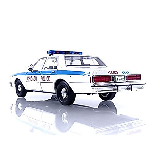 1989 Chevy Caprice White with Blue Stripes City of Chicago Police Department Artisan Collection 1/18 Diecast Model Car by Greenlight 19128