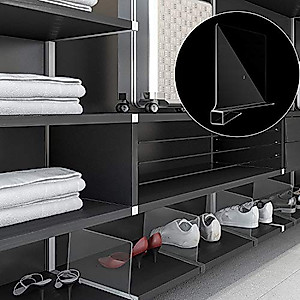 Clear Acrylic Shelf Dividers for Closet Organization Transparent Closet Shelf Divider Organizer Multi Functional Wood Closet Separator for Storage in Bedroom, Kitchen, Office (6 Pieces)