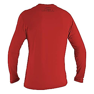 O'NEILL boys Youth Basic Skins 50+ L/S Sun Shirt Rash Guards, Red, 6 US