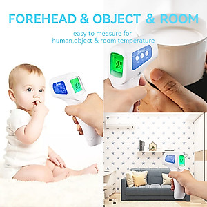 Berrcom Non Contact Infrared Forehead Thermometer JXB-178 Baby Fever Check Thermometer 3 in 1 Contactless for Kids Infant Adult (Batteries Not Included)