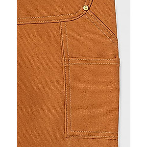 Carhartt mens Loose Fit Firm Duck Double-front work utility pants, Black, 44W x 32L US